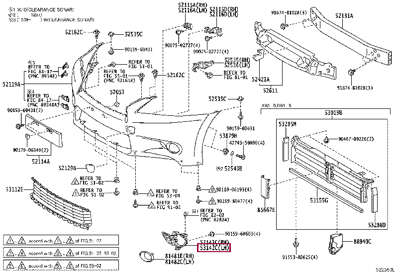 GARNISH, RADIATOR GRILLE, NO.2 53142-30060 (номер toyota 5314230060)