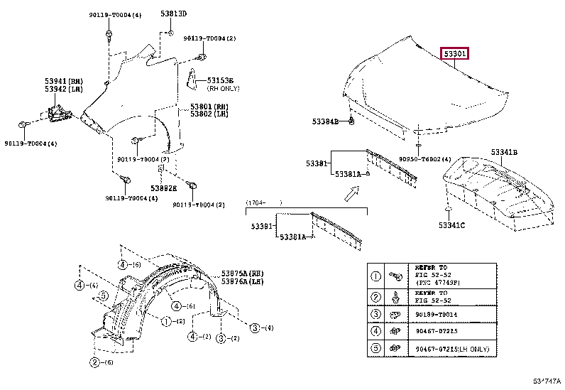 HOOD SUB-ASSY 53301-0K150 (номер toyota 533010K150)