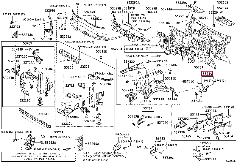 PACKING, FRONT FENDER APRON TRIM, C 53783-60080 (номер toyota 5378360080)