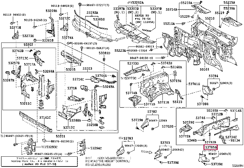 PACKING, FRONT FENDER APRON TRIM, D 53784-60070 (номер toyota 5378460070)