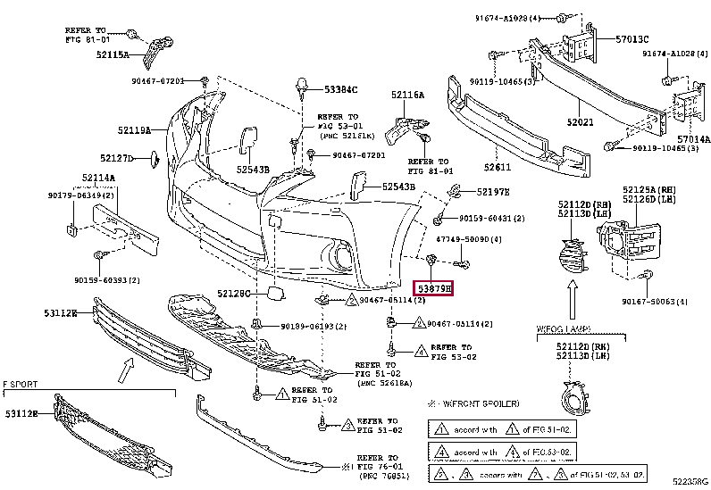 Клипса 53879-30040 (номер toyota 5387930040)