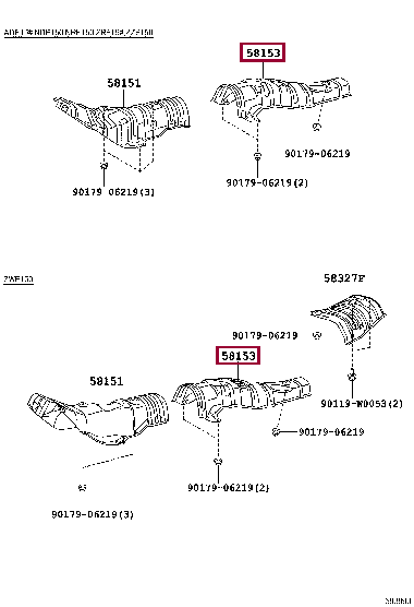 INSULATOR, FRONT FLOOR HEAT, NO.2 58153-02121 (номер toyota 5815302121)