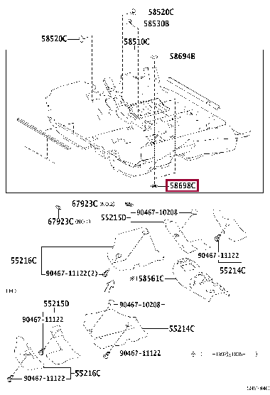 Шайба для держателя ковра\ 58698-76010 (номер toyota 5869876010)
