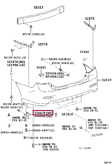 REINFORCEMENT, WHEEL HOUSE, RH 61647-33070 (номер toyota 6164733070)