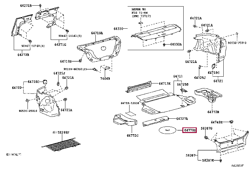 TRAY, SPARE WHEEL COVER 64779-06060 (номер toyota 6477906060)