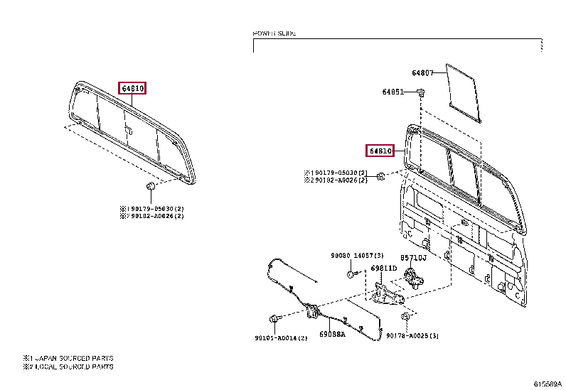 WINDOW ASSY, BACK 64810-04130 (номер toyota 6481004130)