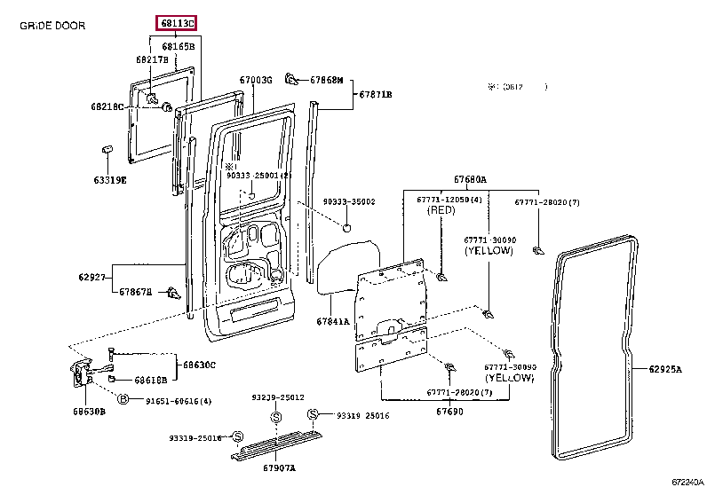 GLASS, GLIDE DOOR 68103-36031 (номер toyota 6810336031)