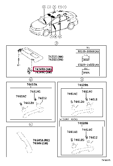 HOLDER, VISOR, LH 74348-33040-A7 (номер toyota 7434833040A7)