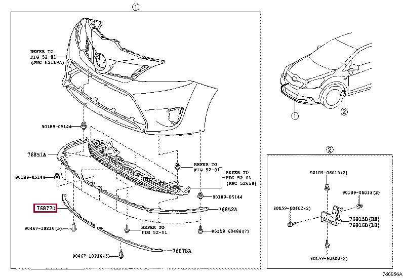 PROTECTOR, FRONT SPOILER SIDE, RH 76877-0F010 (номер toyota 768770F010)