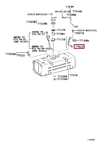 Фильтр 77023-60010 (номер toyota 7702360010)