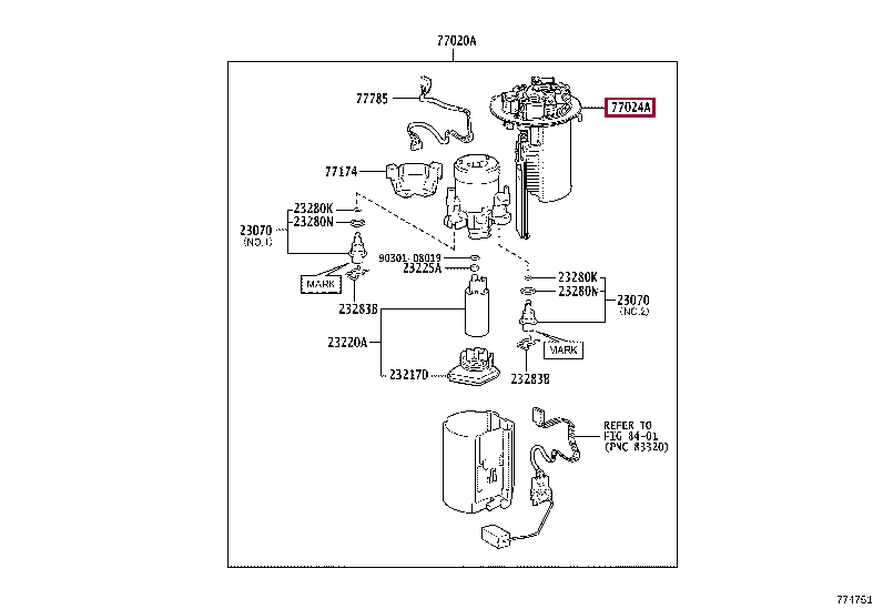 PLATE SUB-ASSY, FUEL SUCTION 77024-26040 (номер toyota 7702426040)