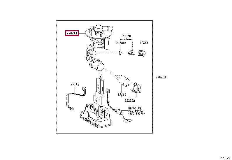 PLATE SUB-ASSY, FUEL SUCTION 77024-F4080 (номер toyota 77024F4080)