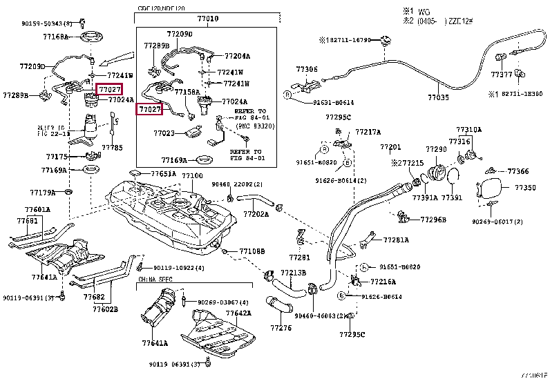 TUBE SUB-ASSY, FUEL EVAPORATION, NO.2 77027-12040 (номер toyota 7702712040)