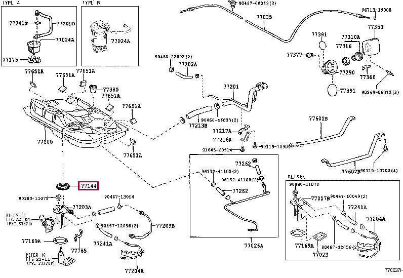 RETAINER, FUEL PUMP GAUGE 77144-02030 (номер toyota 7714402030)
