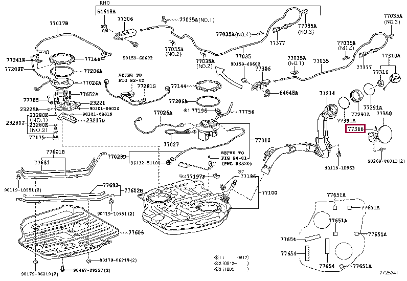 SPRING, FUEL FILLER OPENING LID HINGE 77366-52010 (номер toyota 7736652010)