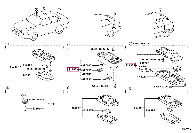 LAMP ASSY, MAP 81260-05040-B0 (номер toyota 8126005040B0)