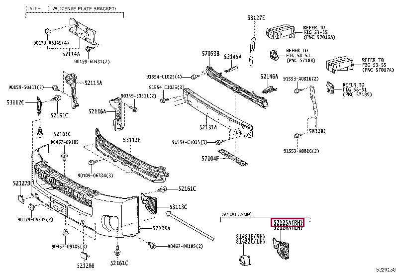 BRACKET, FOG LAMP MOUNTING, RH 81481-26110 (номер toyota 8148126110)