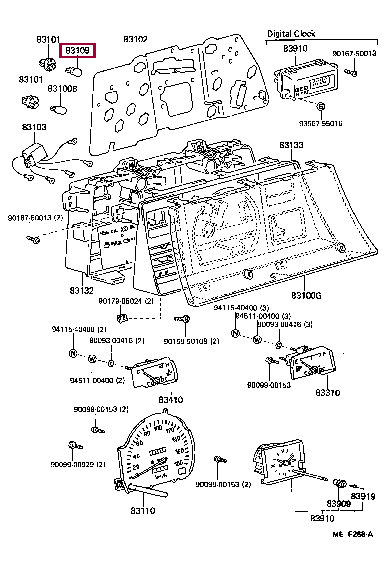 BULB, COMBINATION METER, NO.2 83109-10010 (номер toyota 8310910010)