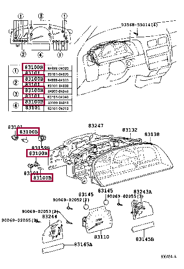 BULB, COMBINATION METER, NO.1 83109-24030 (номер toyota 8310924030)