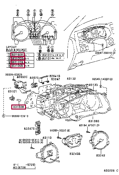 BULB, COMBINATION METER, NO.1 83119-42010 (номер toyota 8311942010)