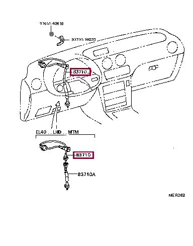 CABLE ASSY, SPEEDOMETER DRIVE, NO.1 83710-16270 (номер toyota 8371016270)