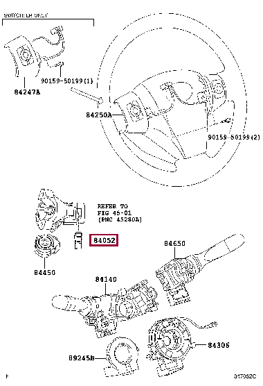 SWITCH ASSY, UN-LOCK WARNING 84052-71010 (номер toyota 8405271010)