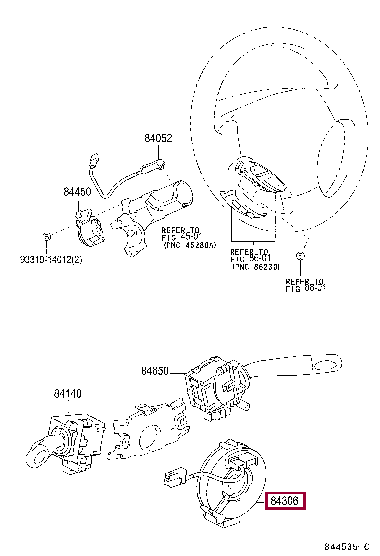 CABLE SUB-ASSY, SPIRAL 84306-32030 (номер toyota 8430632030)