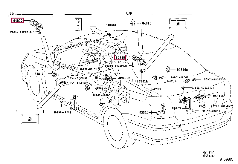 MASTER SWITCH ASSY, POWER WINDOW REGULATOR 84820-05120 (номер toyota ...