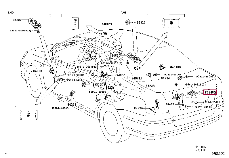 SWITCH ASSY, BACK DOOR OPENER 84840-20030 (номер toyota 8484020030)