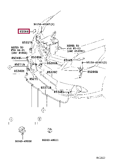 Крышка омывателя, правая 85044-0F902 (номер toyota 850440F902)
