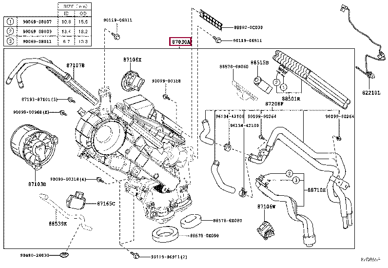 UNIT ASSY, COOLING, REAR 87030-0E030 (номер toyota 870300E030)