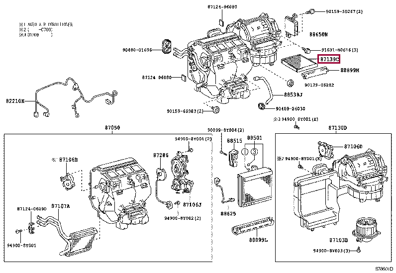 FILTER, CLEAN AIR 87139-06050 (номер toyota 8713906050)