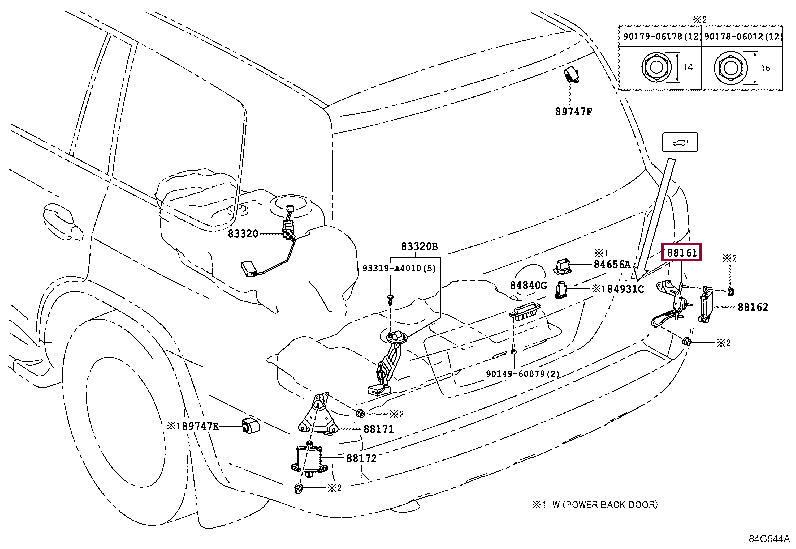 BRACKET, BLIND SPOT MONITOR, RH 88161-60010 (номер toyota 8816160010)