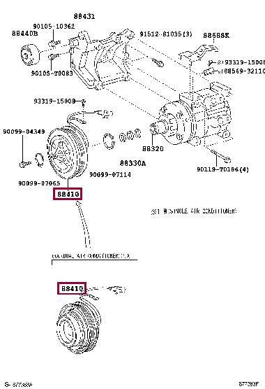 CLUTCH ASSY, MAGNET 88410-0K320 (номер toyota 884100K320)