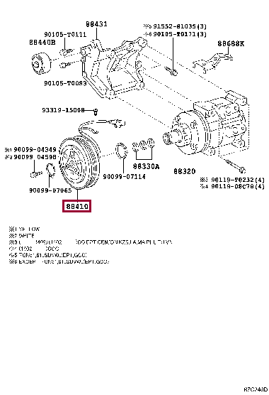 CLUTCH ASSY, MAGNET 88410-0K560 (номер toyota 884100K560)