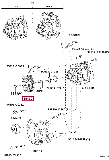 CLUTCH ASSY, MAGNET 88410-0K700 (номер toyota 884100K700)