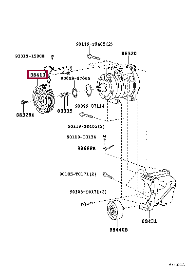 CLUTCH ASSY, MAGNET 88410-0K720 (номер toyota 884100K720)