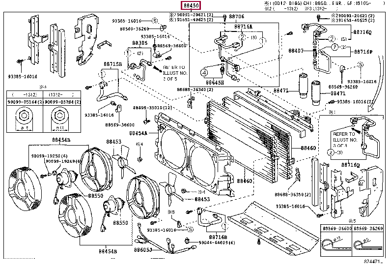 CONDENSER ASSY, W/RECEIVER 88450-36330 (номер toyota 8845036330)