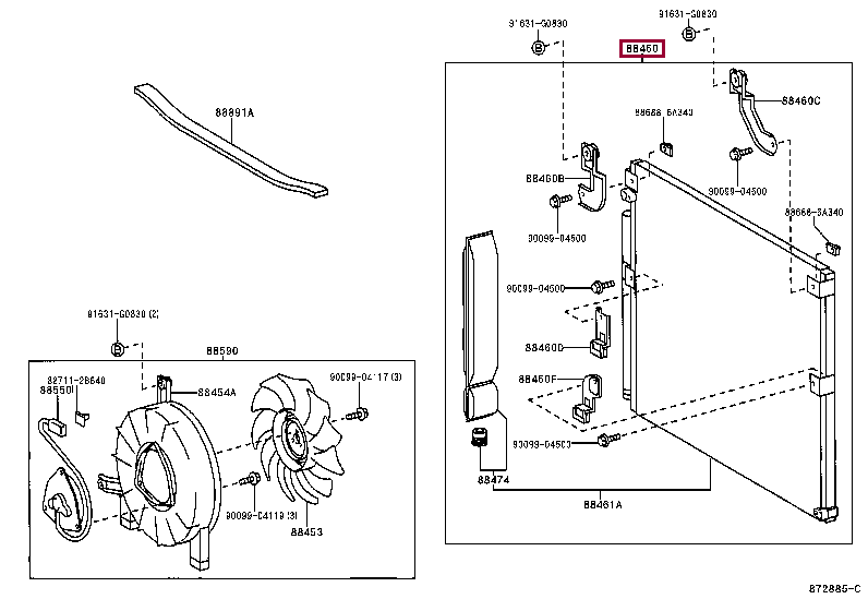 РАДИАТОР КОНДИЦИОНЕРА 88460-60904 (номер toyota 8846060904)