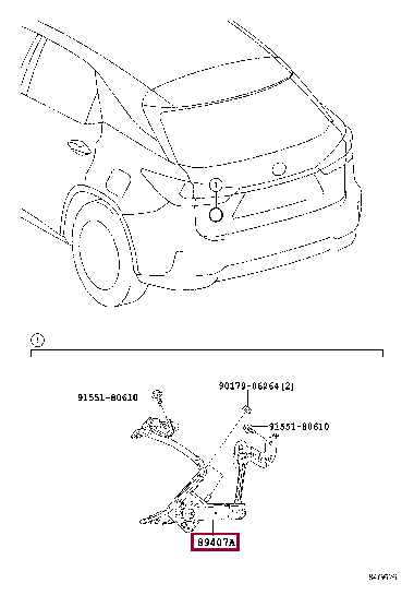 датчик положения кузова задний 89407-48061 (номер toyota 8940748061)