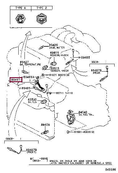 SENSOR, ENGINE OIL LEVEL 89491-33030 (номер toyota 8949133030)