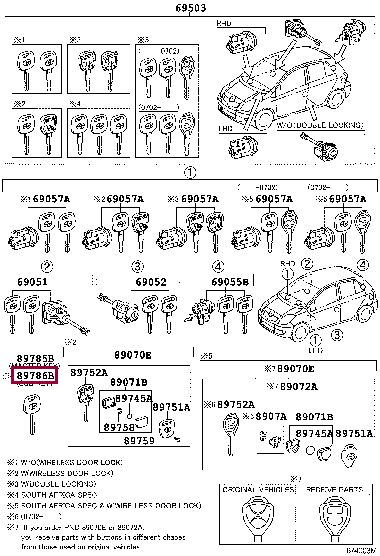 TRANSMITTER, TRANSPONDER KEY SUB 89786-60170 (номер toyota 8978660170)