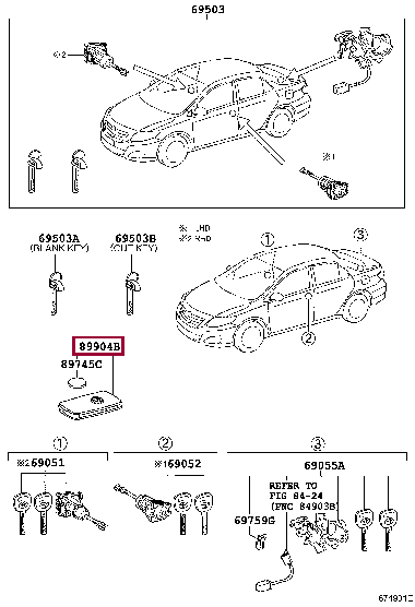 TRANSMITTER SUB-ASSY, ELECTRICAL KEY 89904-12042 (номер toyota 8990412042)