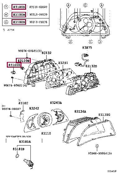 BULB, COMBINATION METER, NO.1 90010-06039 (номер toyota 9001006039)