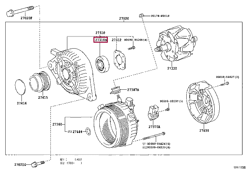 Подшипник генератора 90099-10223 (номер toyota 9009910223)