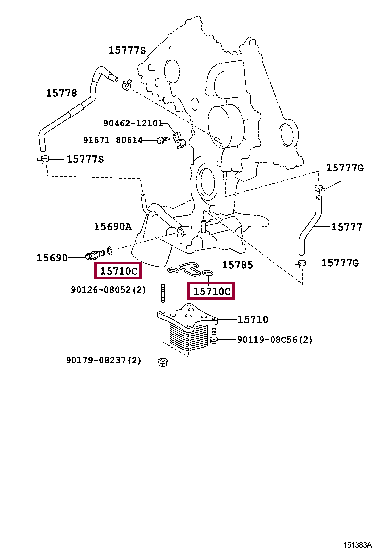 GASKET(FOR OIL COOLER) 90301-24021 (номер toyota 9030124021)