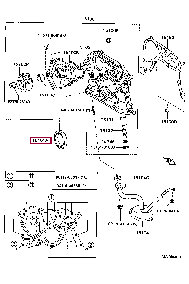 Сальник передний к/вала 90311-42035 (номер toyota 9031142035)
