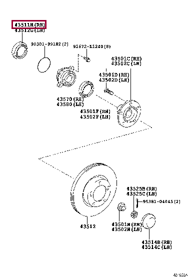 Сальник ступицы 90316-83001 (номер toyota 9031683001)