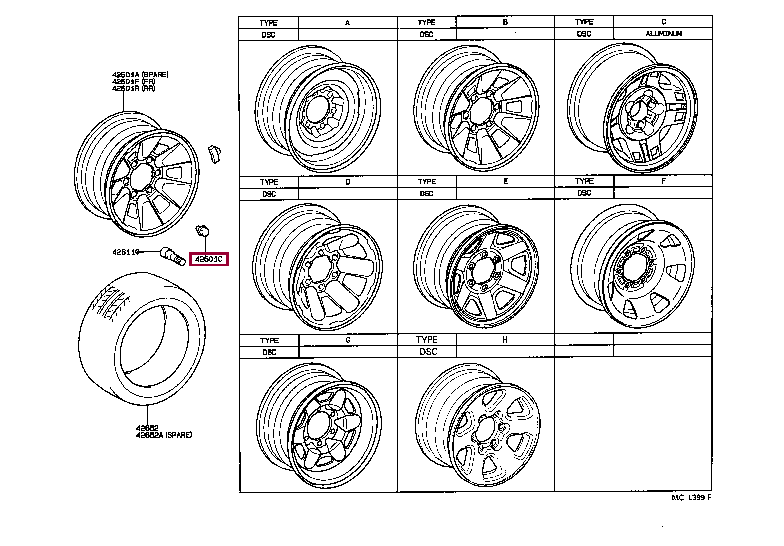 NUT, HUB (FOR AXLE) 90942-01075 (номер toyota 9094201075)