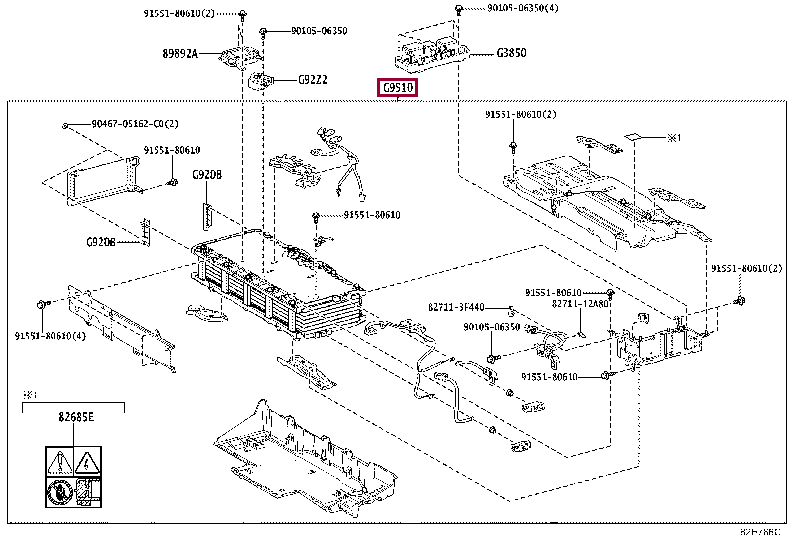 BATTERY ASSY, HV SUPPLY G9510-52100 (номер toyota G951052100)